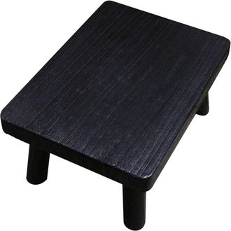 BESPORTBLE LOORGVEL Rechteckiger Japanischer Massivholz Hocker Kleiner Multifunktionaler Teetisch f&uuml;r Erkerfenster und Schlafzimmer Platzsparender Tritthocker mi