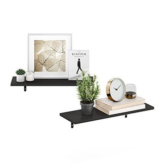 Furinno Rossi Étagères Flottantes Murales, Expresso