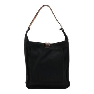 Herm&egrave;s Pre-owned Vintage Canvas Shoulder Bag - - Pre-owned - Damen - Schwarzk - ONE SIZE