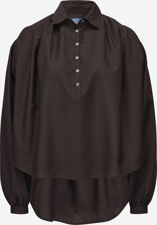 Polo Ralph Lauren Chemise en coton et soie &agrave; manches volant&eacute;es