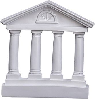 NUOBESTY Antikes Architekturmodell Tempelstatue aus Harz Wei&szlig;es R&ouml;misches Geb&auml;ude Dekoratives Desktop Modell f&uuml;r Wohndekor und Geschenke