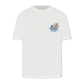 Etro T-Shirt mit Applikation - - Tops - Damen - Wei&szlig; - S