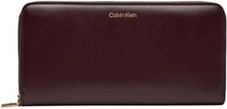 Calvin Klein CK Puller Large Zip Around Lv04f1093g, Portefeuilles Femme, Red (Fudge), Taille Unique