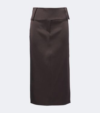 Sportmax Jupe midi en satin