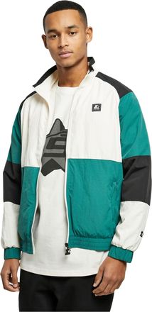 Starter Black Label Herren Starter Color Block Retro Jacket palewhite/darkfreshgreen/Black, XXL