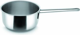 Ibili Stielkasserolle Noah 14 cm aus Edelstahl/Metall, Silber