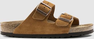 Birkenstock Mules Arizona Cuir Suédé Mink, Modèle Étroit