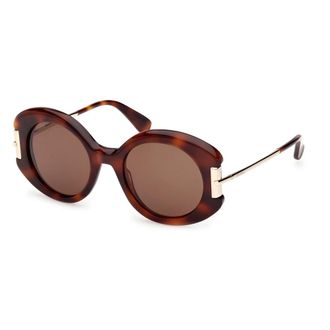 Max Mara Lunettes de soleil rondes - unisex - Accessoires - Brun - Taille: 52 MM
