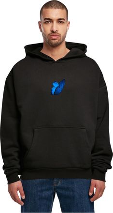 Mister Tee Upscale Unisex Kapuzenpullover Le Papillon Heavy Oversize Hoody, Unisex Hoodie mit Rückenprint, Oversize Fit, Black, 5XL