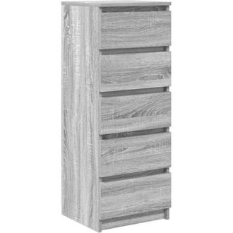 vidaXL vidaXL Buffet avec tiroirs sonoma gris 37,5x35x99 cm bois ding&eacute;nierie