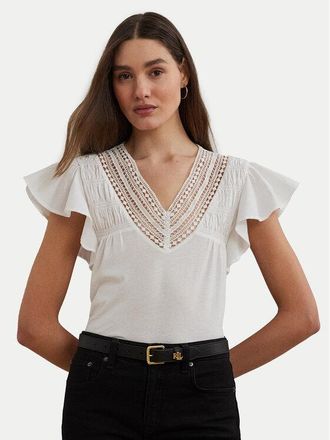 Lauren Ralph Lauren Bluse 200963917002 Weiß Relaxed Fit