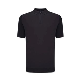Genti Polo Half Zip - - Tops - Herren - Schwarzk - XL