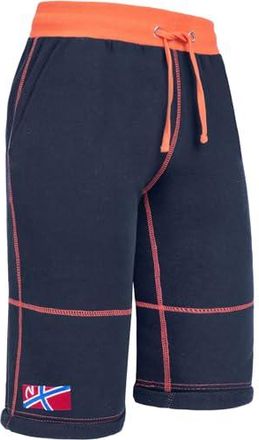 Nebulus Short Flippy, bermuda, short de sport pour homme, Bleu marine/orange., XL