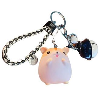 Generic Mignon animal de hamster, porte-clés pendentif animal, pendentif de sac à main avec pendentif porte-clés animal, porte-clés pendentif animal de dessin