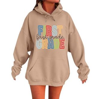 Generic 2026 Printemps Femmes Casual Pull &agrave; Capuche Hiver Polaire Sweatshirt Imprim&eacute; Lettres Manches Longues Confortable Chaud Loungewear pour un usage quotid