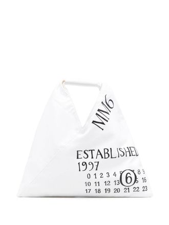 Maison Margiela sac cabas à motif numéro - Blanc