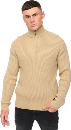 Crosshatch Havaline Pullover mit kurzem Rei&szlig;verschluss f&uuml;r Herren (Steinfarben)