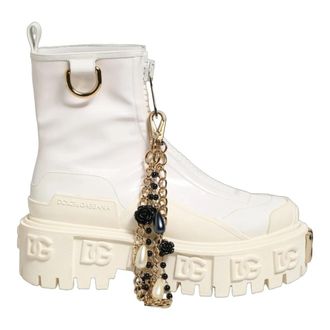 Dolce & Gabbana Biker Boots - - Shoes - Damen - Wei&szlig; - 41 EU