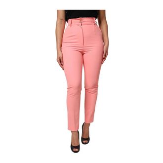 Dolce & Gabbana Rosa High Waist Tapered Hose - - Trousers - Damen - Rosa - L