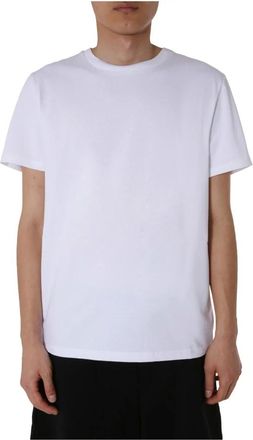 Moschino Homme, Tops, Blanc, Taille: S T-shirt &agrave; col rond
