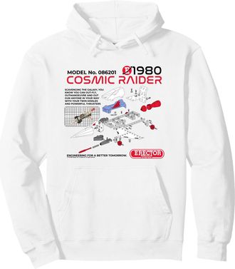 Meccano Erector Space Action Pack Modell Cosmic Raider Retro Pullover Hoodie