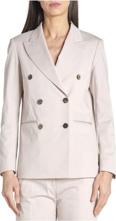 Ql2 Quelledue QL2 Quelledue, Femme, Vestes, Beige, Taille: 40 FR Doppiopetto sei bottoni