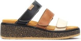 Pikolinos Sandales &agrave; Semelles compens&eacute;es en Cuir ALZIRA pour Femme Colour Marfil