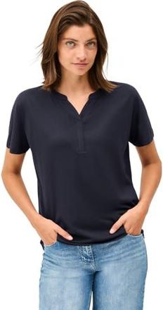 Cecil 3227614 T-Shirt décontracté au Look Tunique, Urban Dark Blue, S Femmes