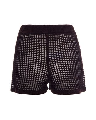 MC2 Saint Barth Womens Shorts Sharma Lurex Brown Cotton Polyacrylic