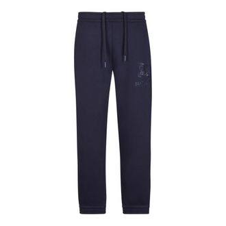 Burberry Baumwoll-Trainingshose mit gesticktem Logo - - Trousers - Herren - Blau - S