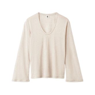 By Malene Birger Femme, Tops, Beige, Taille: 40 FR Amalou Top &agrave; Manches Longues
