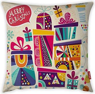 Bonamaison Le Jardin du Lin Kissenhüllen, Cotton, Mehrfarbig, 45x45