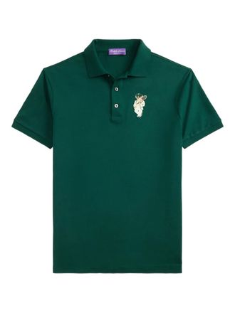 Ralph Lauren Purple Label polo &agrave; logo brod&eacute; - Vert