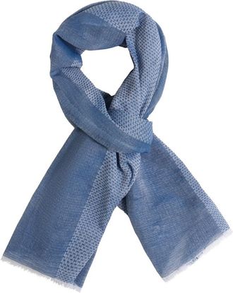 Tom Rusborg Leichter Schal aus Baumwolle mit Streifenakzenten in