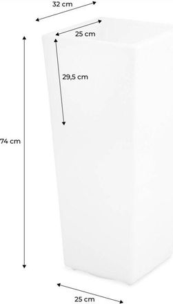 Sweeek Vase led 75cm - Pot de fleurs d&eacute;coratif lumineux. 16 couleurs. 75cm. rechargeable. t&eacute;l&eacute;commande