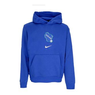Nike Milwaukee Bucks City Edition Hoodie - - Sport - Herren - Blau - L