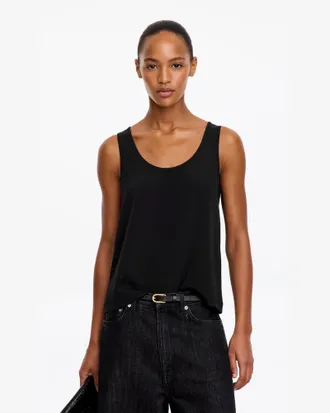 Arket Schweres Tanktop Aus Seidenmischung -Schwarz