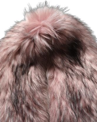 Dolce & Gabbana Womens Pink Acrylic Faux Fur Knit Shrug Vest Top Polyester