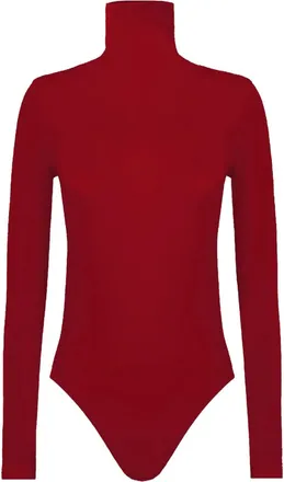 Wolford Body aus Schurwollgemisch - Rot