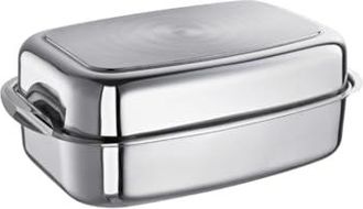 Schulte Ufer 67067-36 Allzweck-Bräter, 36 x 25 cm, Edelstahl, Silber