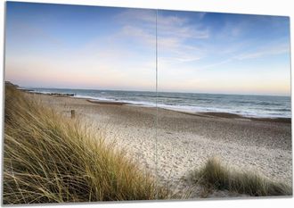 Wallario Herdabdeckplatte/Spritzschutz aus Glas, 2-teilig, 80x52cm, f&uuml;r Ceran- und Induktionsherde, Strandspaziergang im Urlaub an der Ostsee