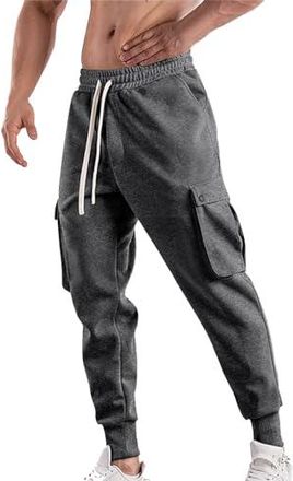 Generic Jogging Homme Pantalon Jogging Homme Pantalon Survetement Homme Confortable Classique - Cargo Sport Homme Grande Taille avec Grandes Poches - Id&eacute;al Ru