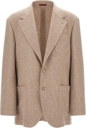 Brunello Cucinelli Panama Deconstructed Blazer - - Jackets - Herren - Beige - 3XL