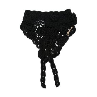 Ganni Femme, Accessoires, Noir, Taille: ONE Size Crochet Headband