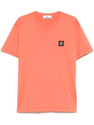 Stone Island T-Shirt aus Jersey - Orange