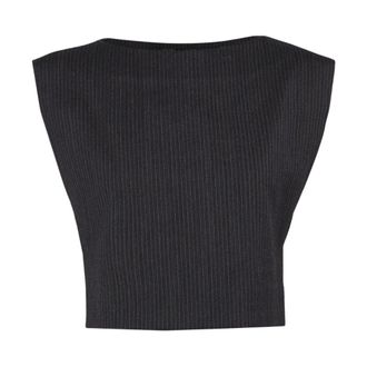 Cortana Femme, Tops, Bleu, Taille: 38 FR Haut court sans manches &agrave; encolure bateau