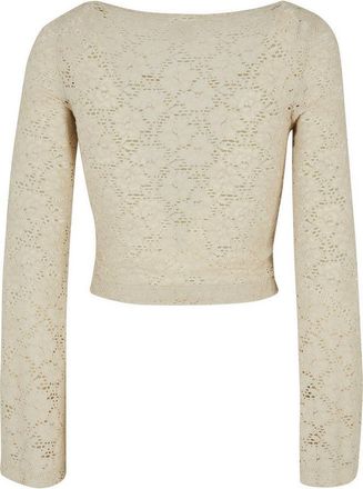 Urban Classics Langarmshirt Urban Classics Damen Ladies Cropped Lace Longsleeve (1-tlg)