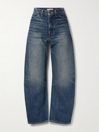 Nili Lotan Otis Halbhohe Barrel-jeans - Blau