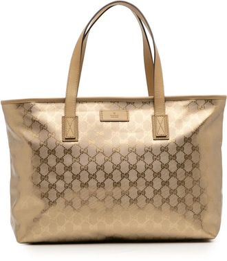 Gucci Shopper - Medium GG Imprime Tote - Gr. unisize - in Gold - für Damen