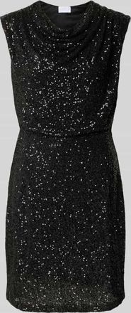 Jake*s Paillettenkleid mit Wasserfallausschnitt